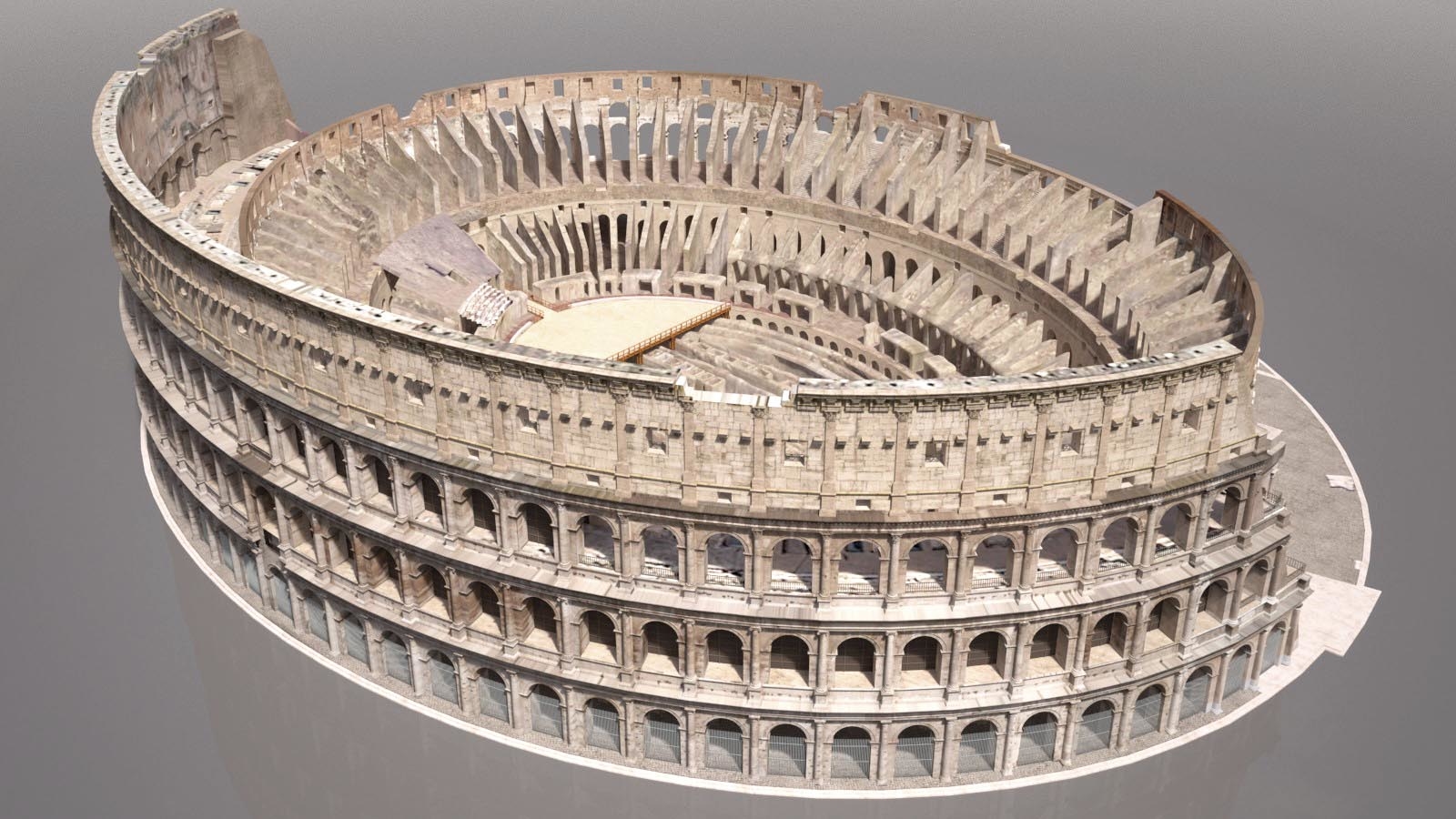 Roman colloseum ruins 3D model - TurboSquid 1196429