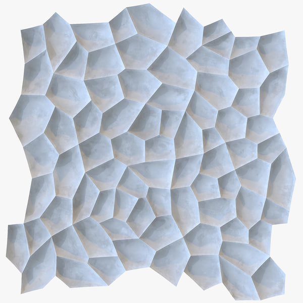 3d model perforated wave wall panel