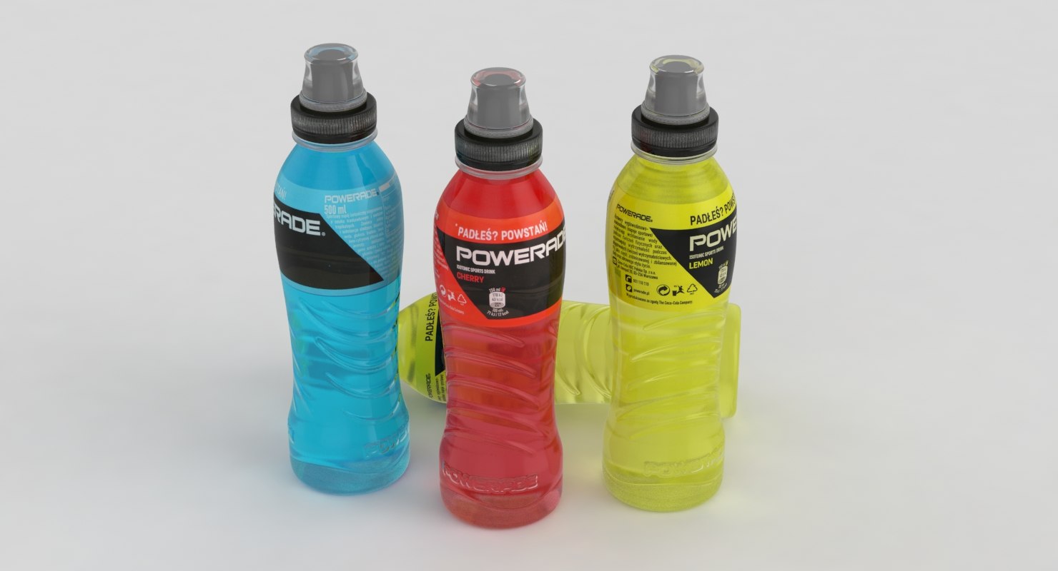 Powerade bottles 3D model - TurboSquid 1196625