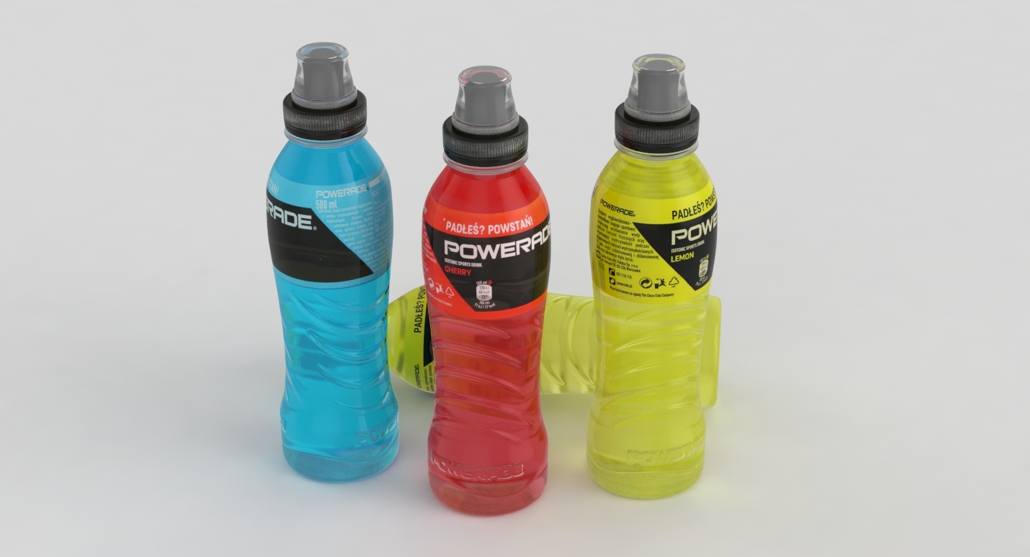 Powerade bottles 3D model - TurboSquid 1196625