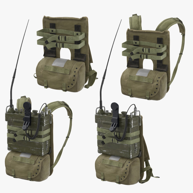Prc portable transceiver pack 3D model - TurboSquid 1196699