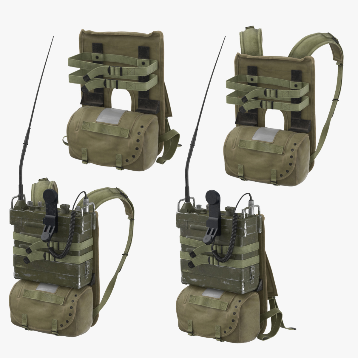 Prc portable transceiver pack 3D model - TurboSquid 1196699