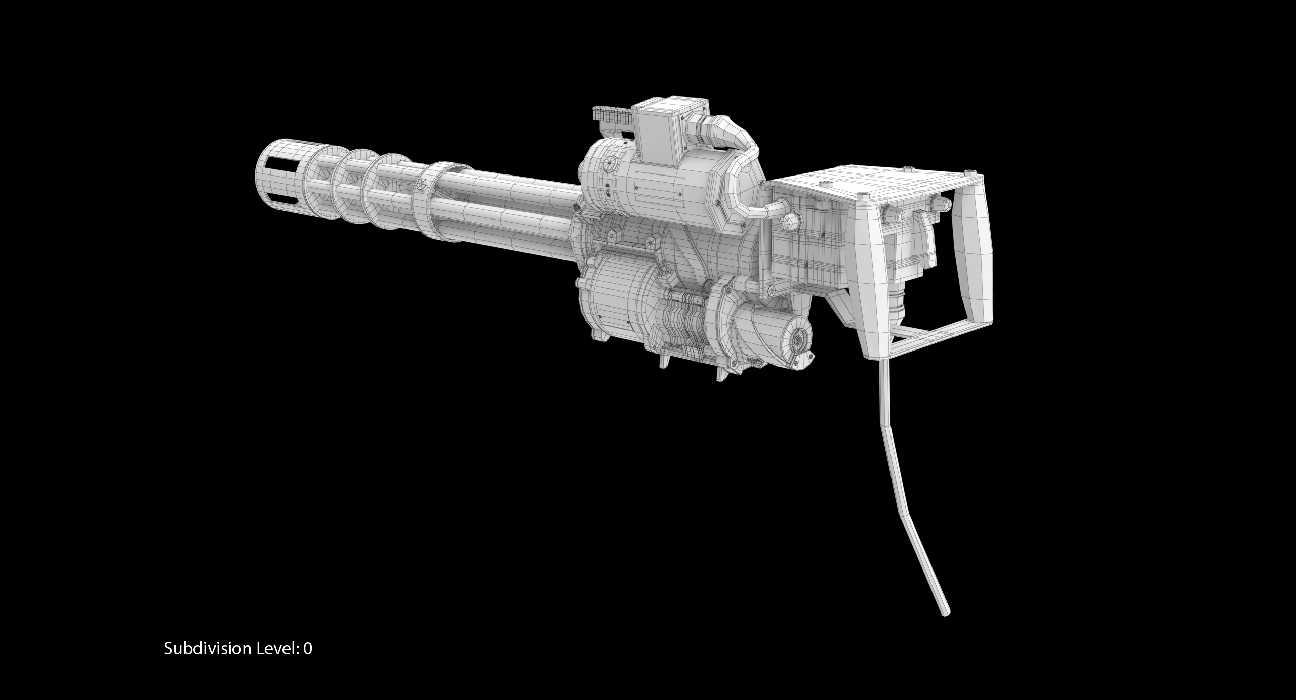 M134 minigun clean 3D - TurboSquid 1196777