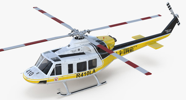 3D model bell 412 department helicopter - TurboSquid 1196786