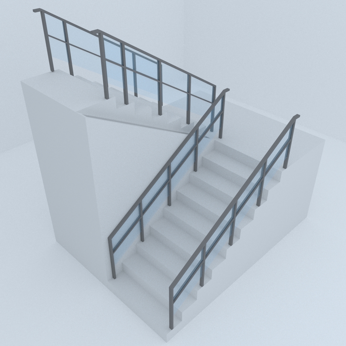Stairs architectural design 3D model - TurboSquid 1196893