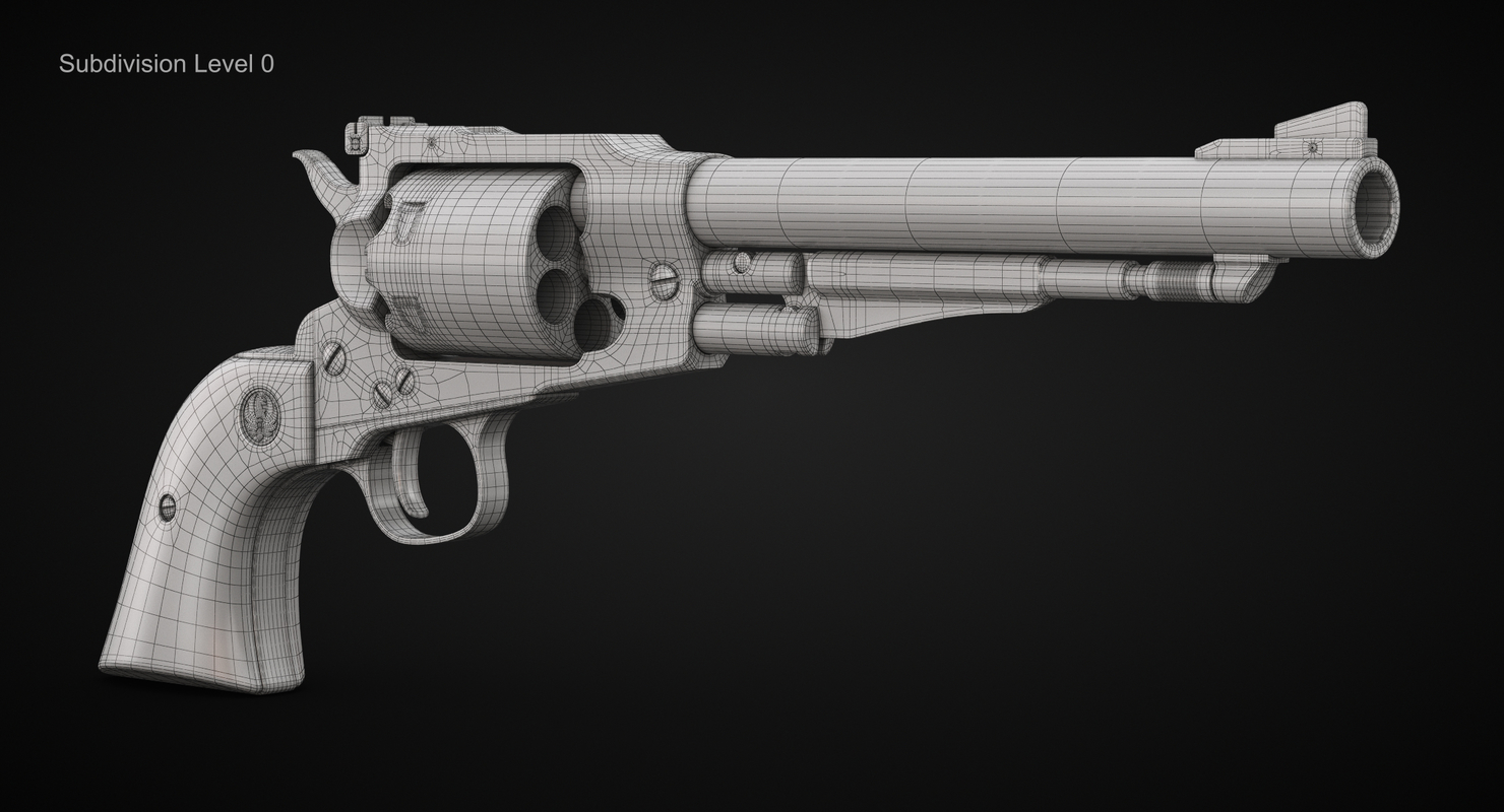 3D model pistol revolver - TurboSquid 1196926