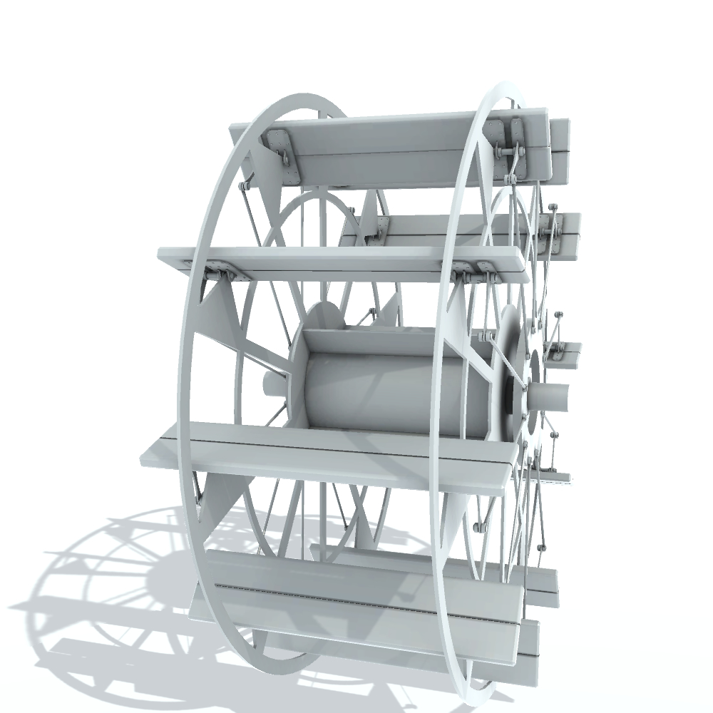 Wheel paddle 3D model - TurboSquid 1197222