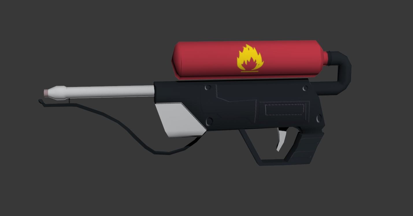 Flame thrower gun 3D - TurboSquid 1197298
