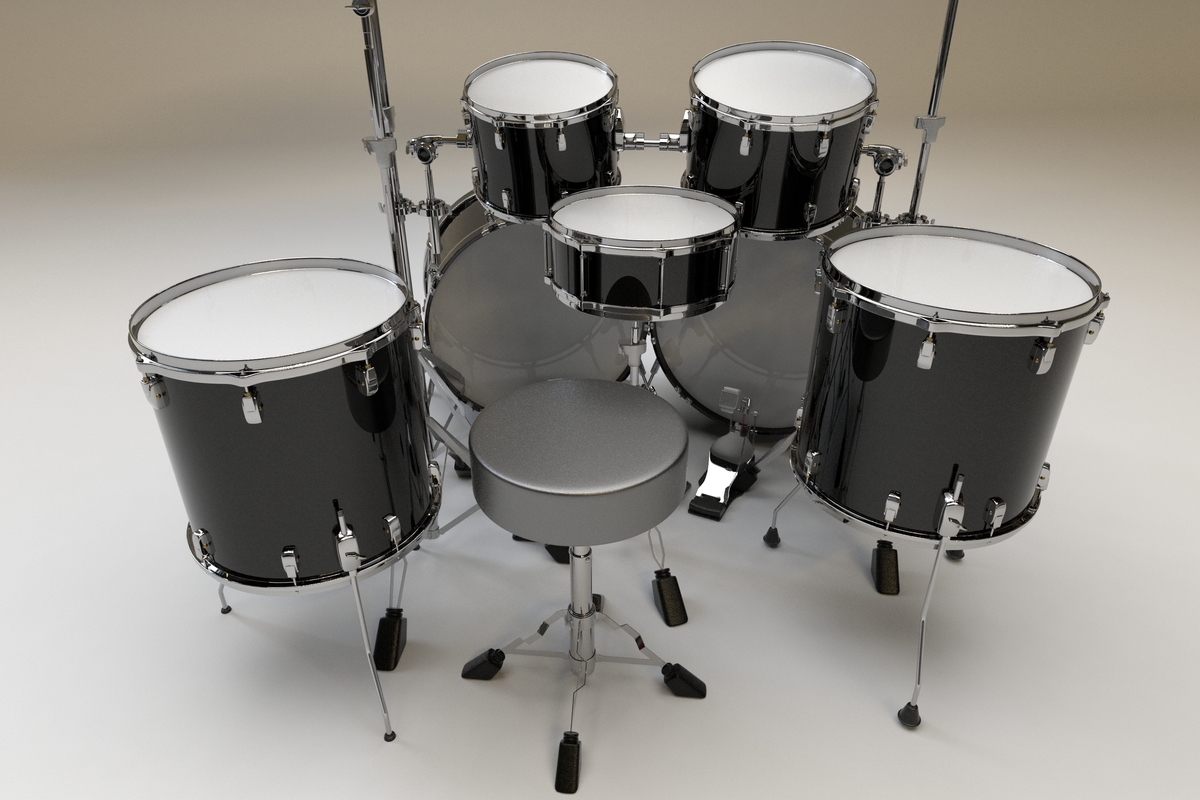 Drum kit 3D model - TurboSquid 1197390