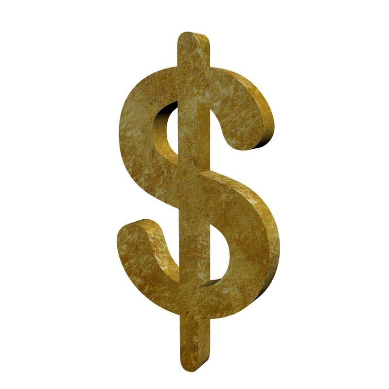 3D model dollar sign - TurboSquid 1197408