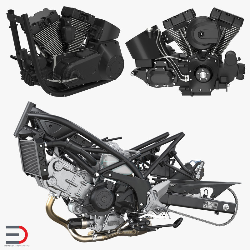 Motorcycle engines 3D model - TurboSquid 1197623