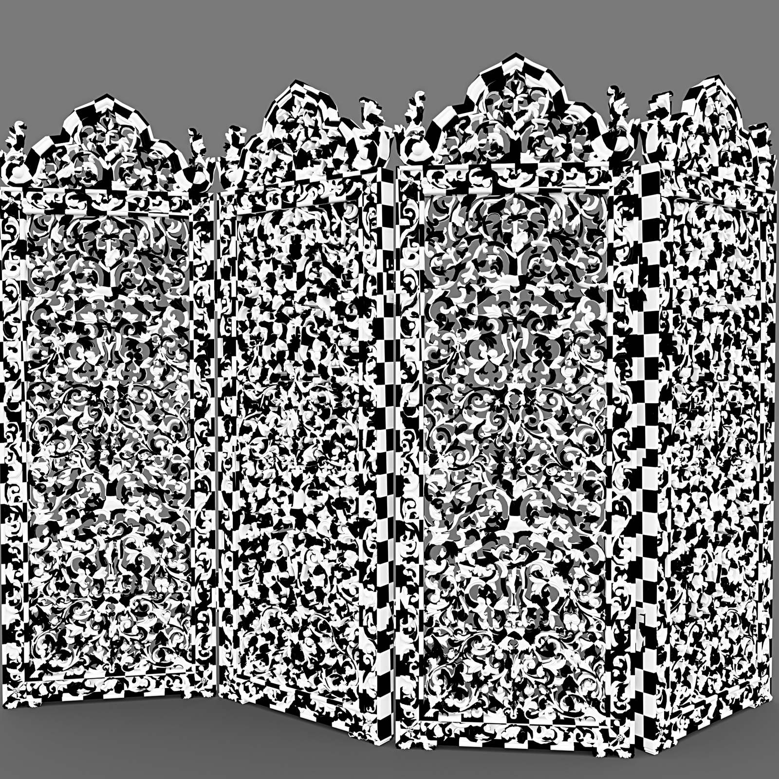 3D carved screen - TurboSquid 1197628