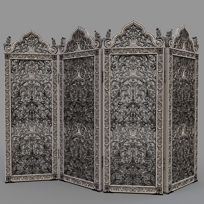 3D carved screen - TurboSquid 1197628