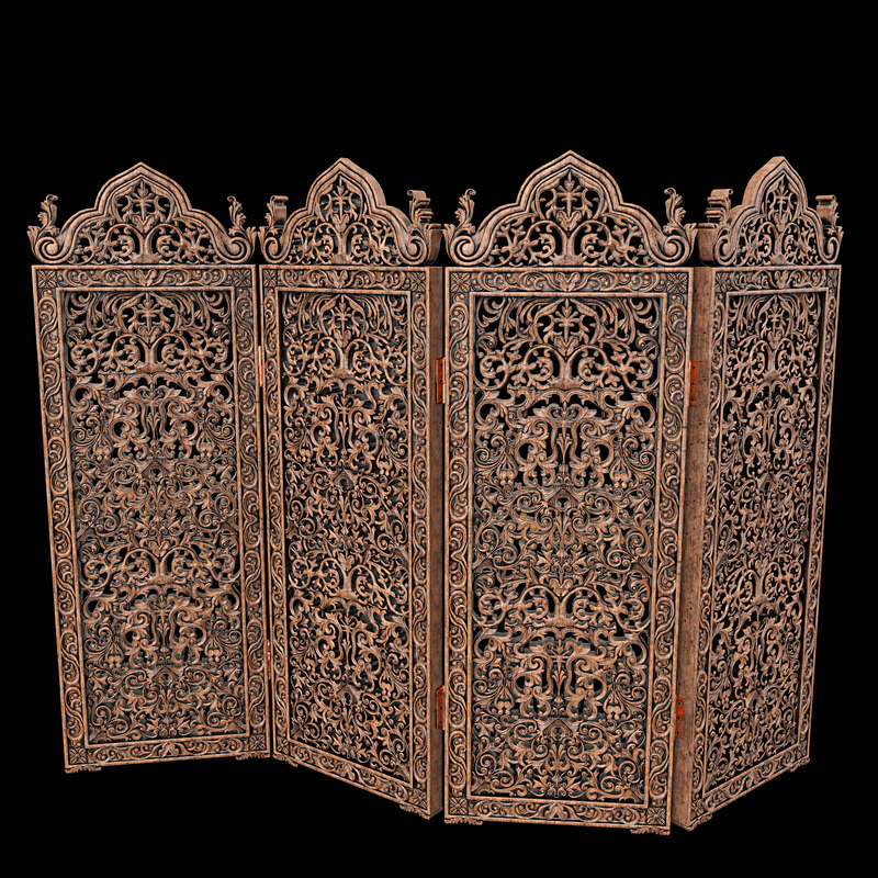 3D carved screen - TurboSquid 1197628