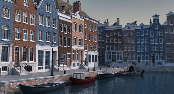 Amsterdam scene 3D model - TurboSquid 1197716