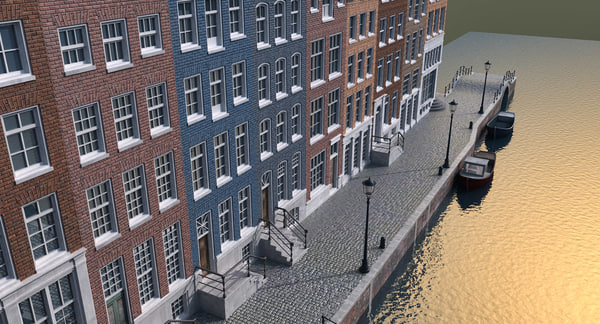 Amsterdam scene 3D model - TurboSquid 1197716