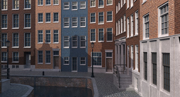 Amsterdam scene 3D model - TurboSquid 1197716