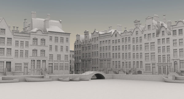 Amsterdam scene 3D model - TurboSquid 1197716