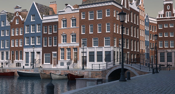 Amsterdam scene 3D model - TurboSquid 1197716