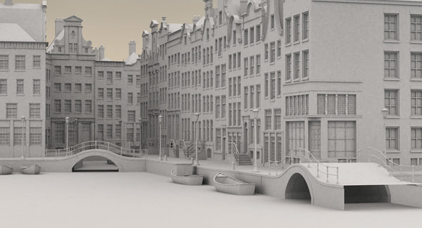 Amsterdam scene 3D model - TurboSquid 1197716
