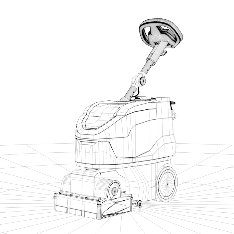 3D floor cleaning machine - TurboSquid 1197831