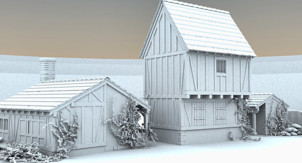 3D medieval town village - TurboSquid 1198331