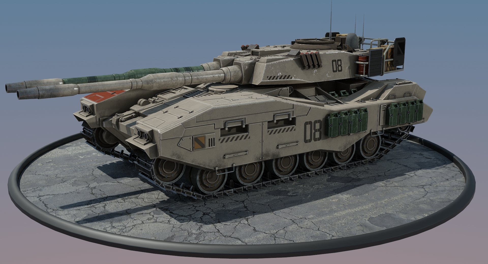 Futuristic tank 3D - TurboSquid 1198654