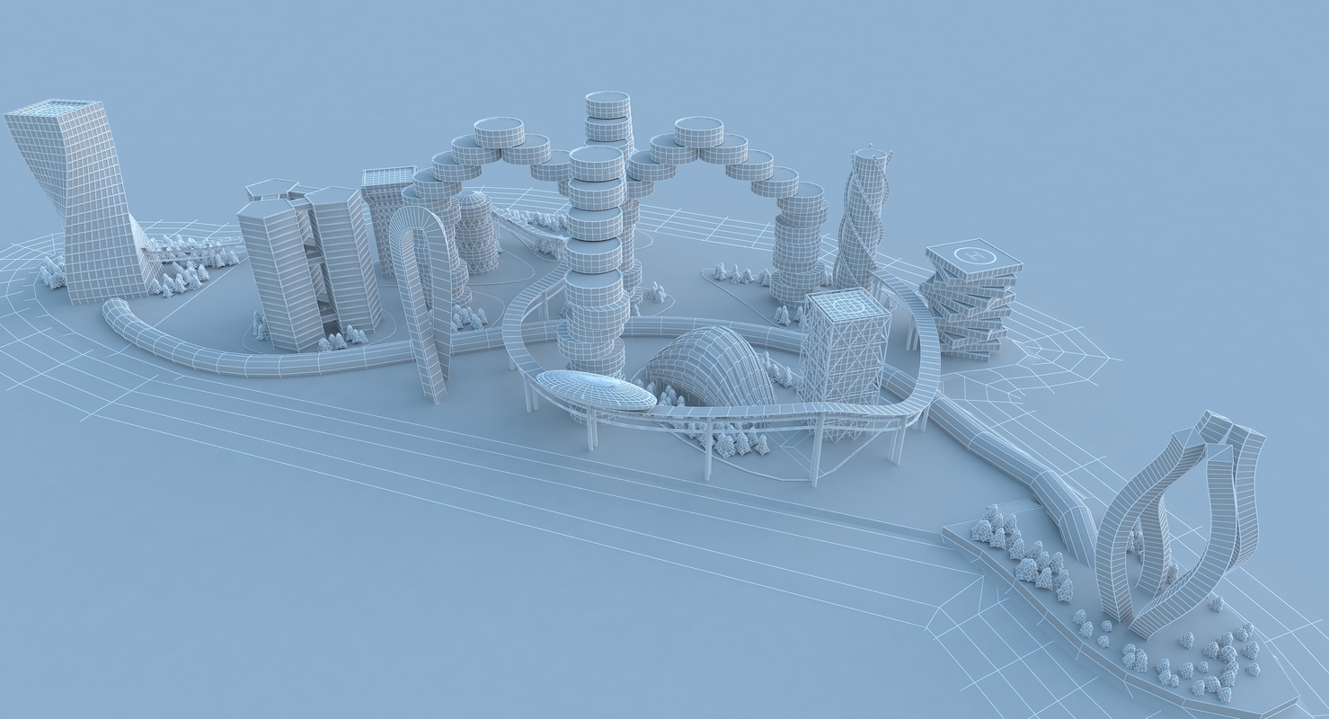 Future city 3D model - TurboSquid 1198747