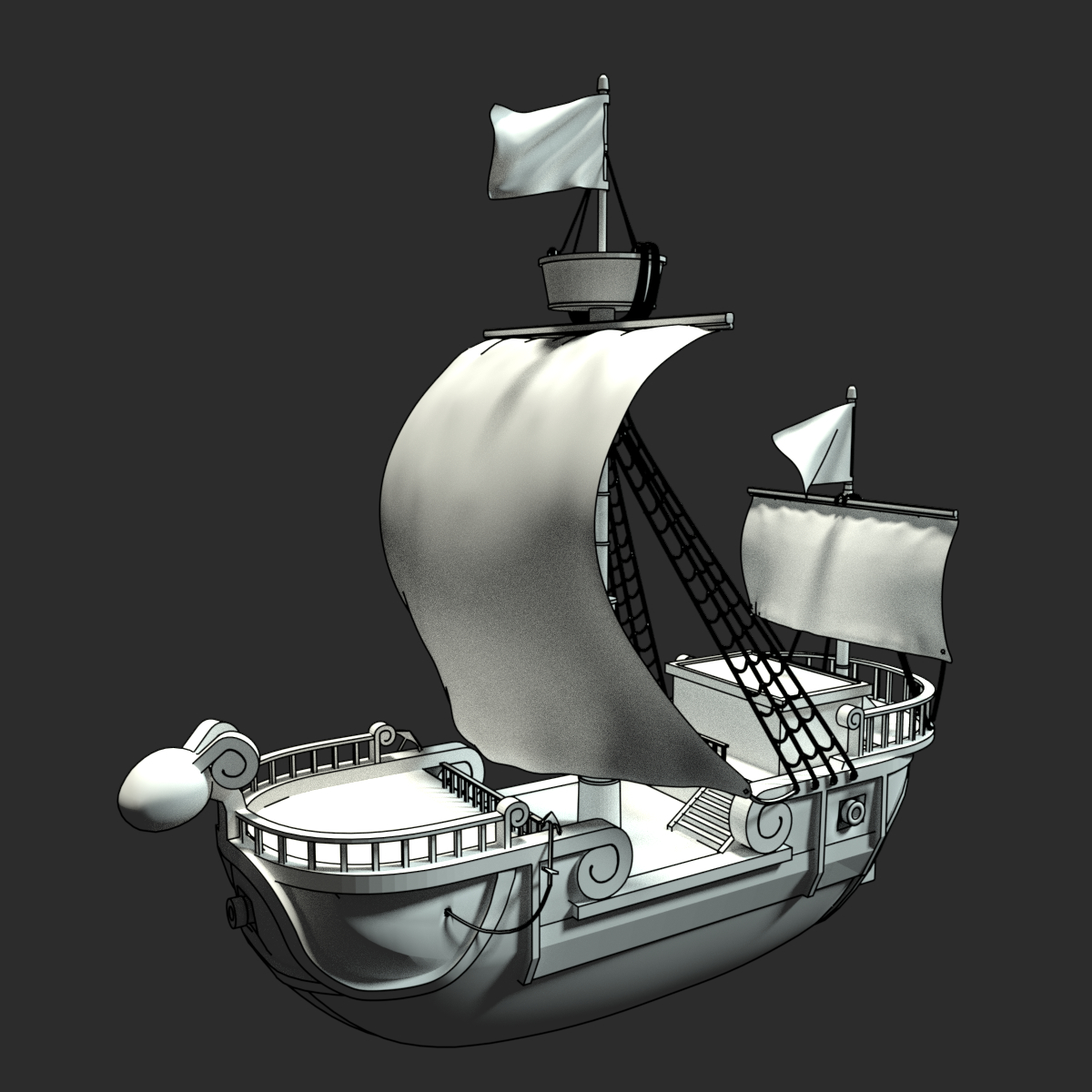 Straw hat pirates ship 3D - TurboSquid 1198920