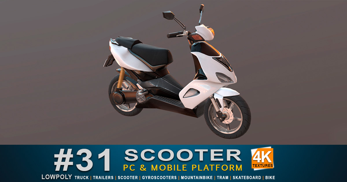 3D model scooter - TurboSquid 1199121