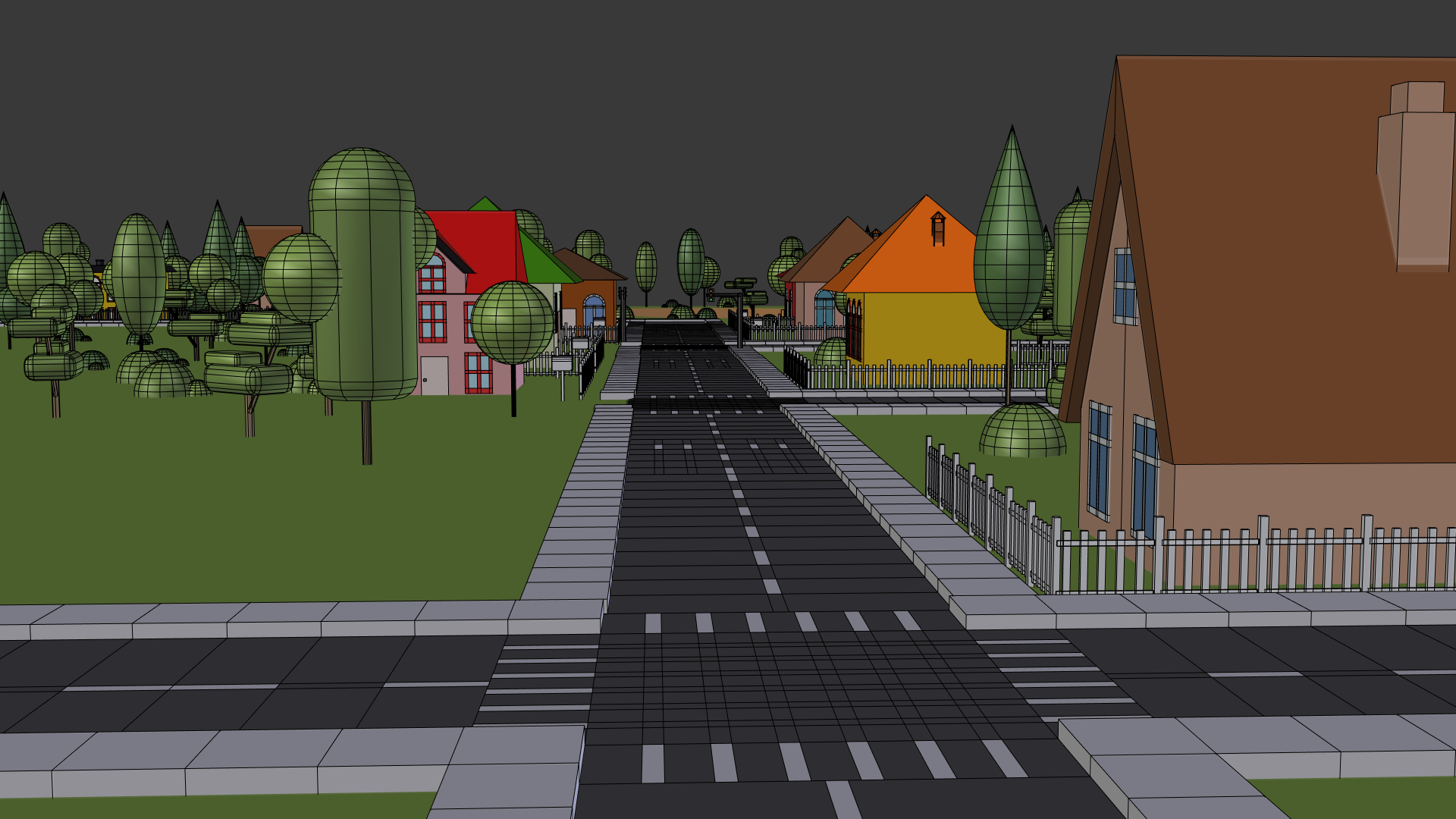 Cartoon Straße 3D 3D-Modell - TurboSquid 1199645