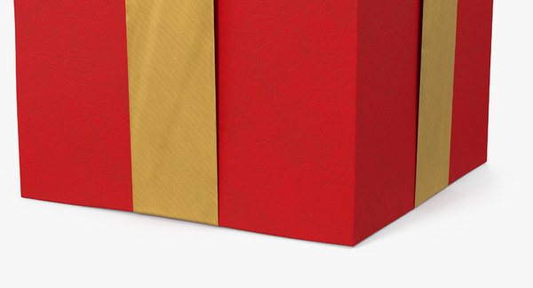 3D gift box red - TurboSquid 1199694