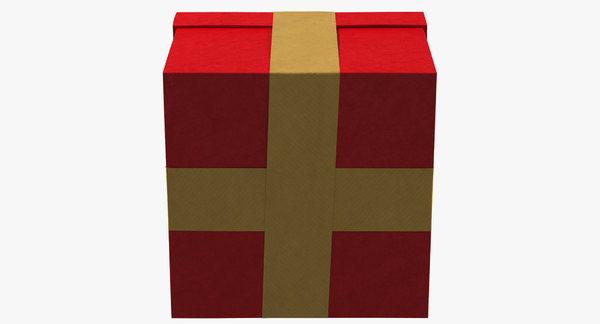3D gift box red - TurboSquid 1199694