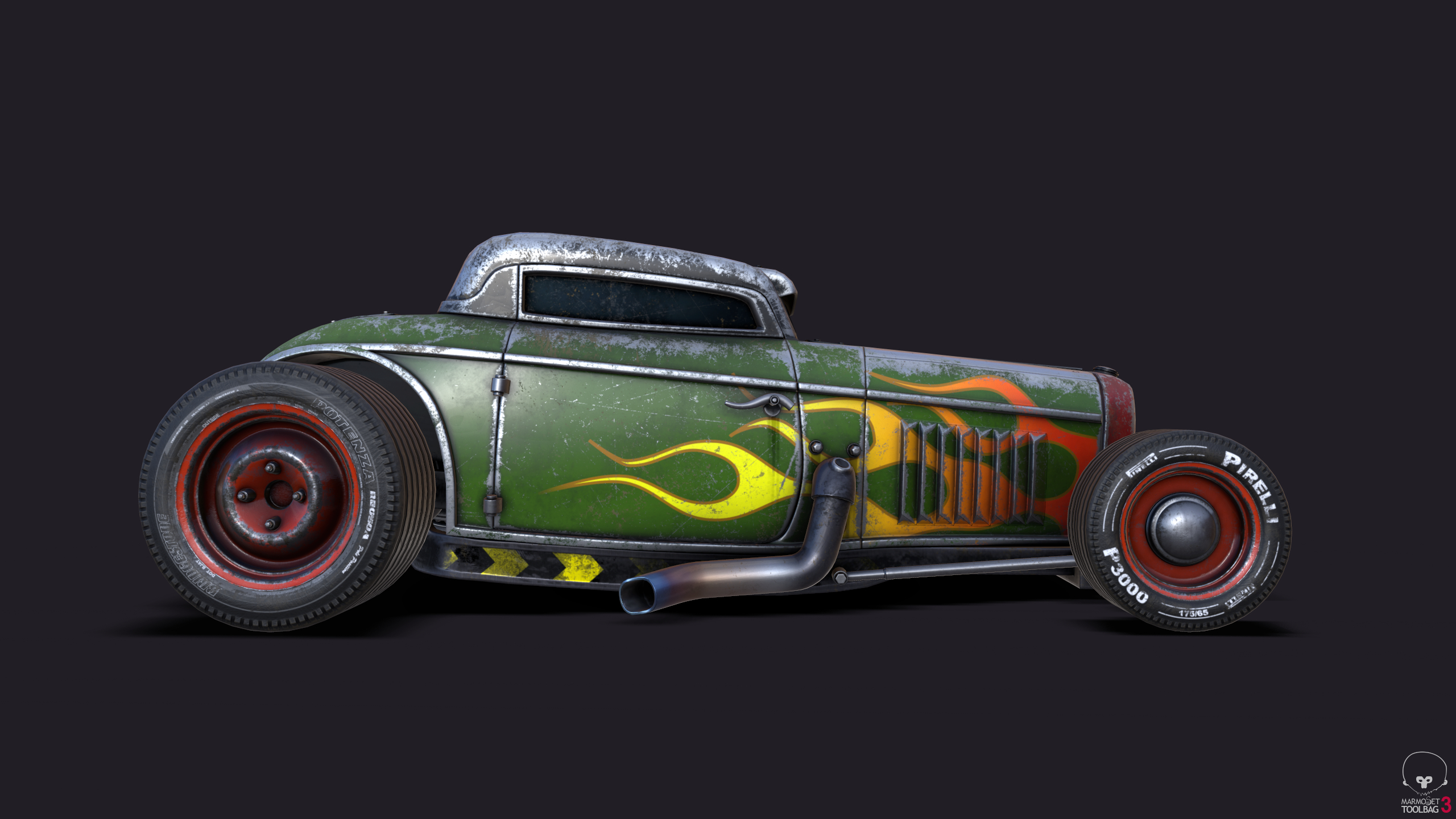 3D hot rod model - TurboSquid 1199727