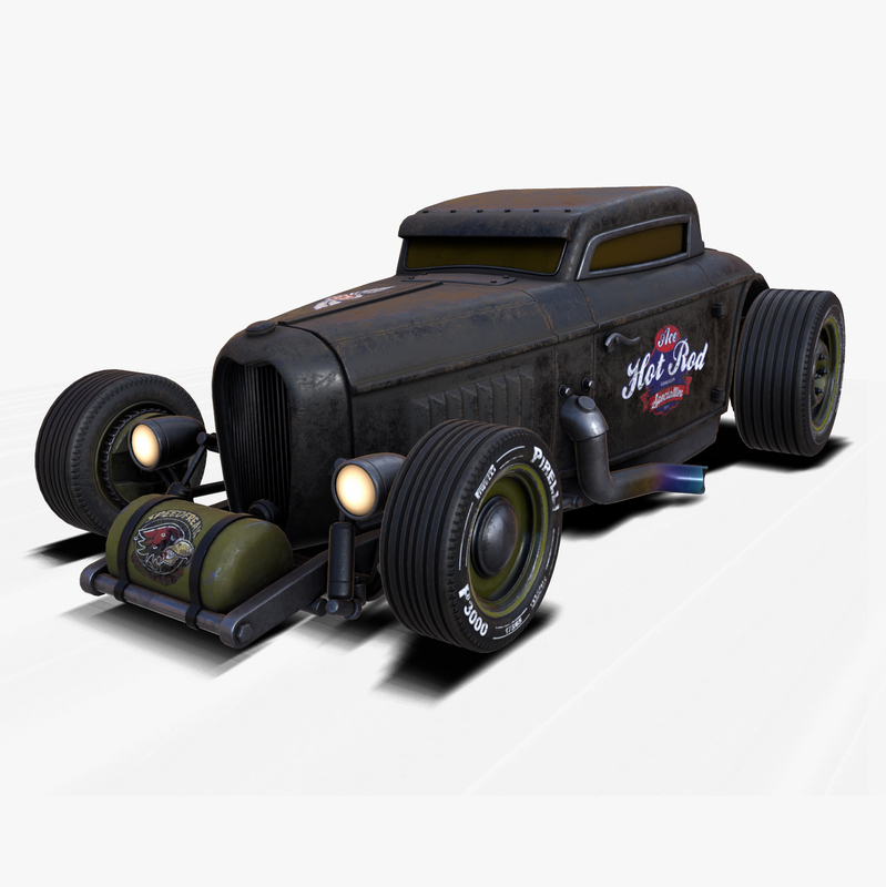 3D hot rod model - TurboSquid 1199727