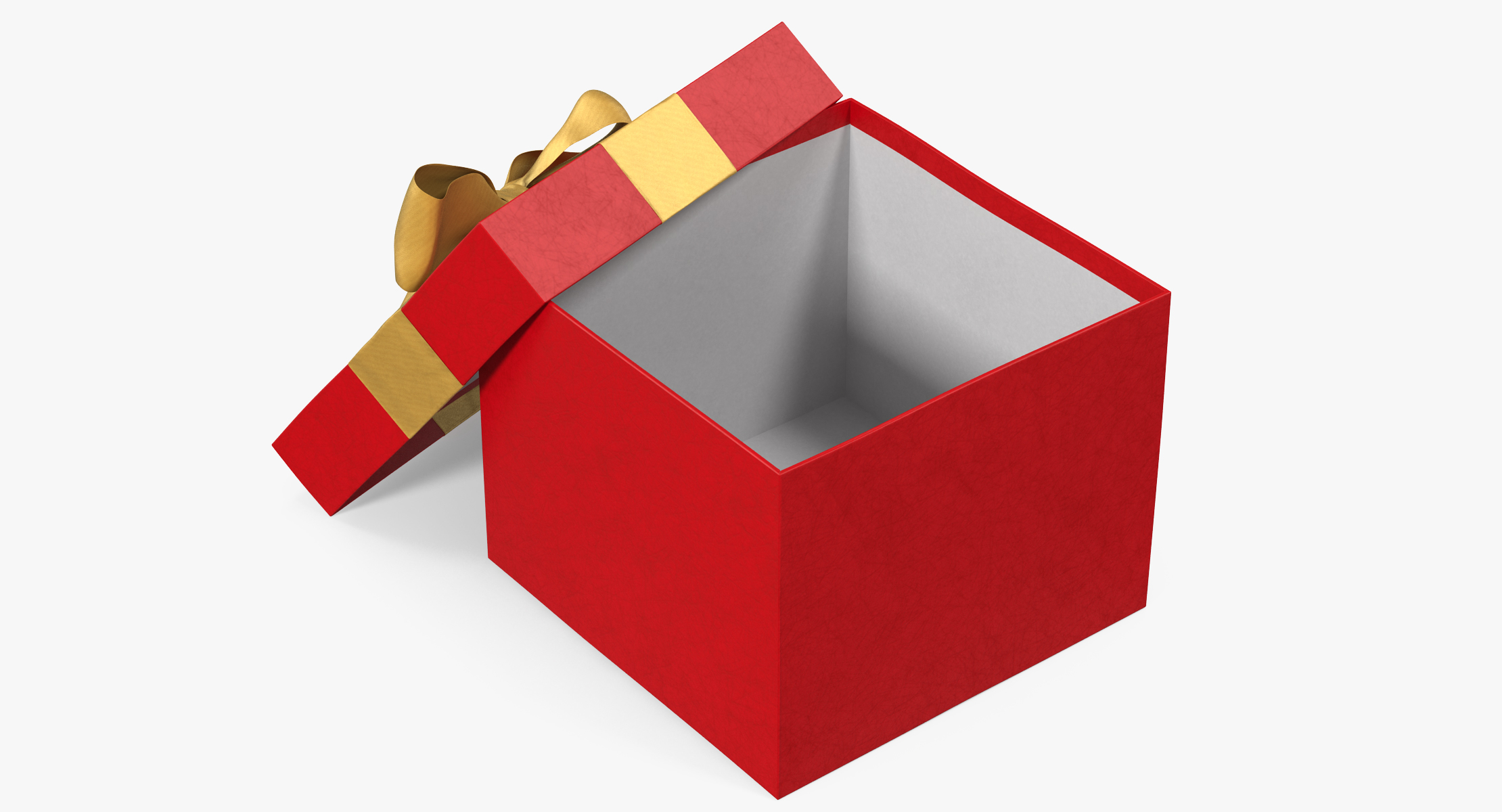 Gift box open red 3D model - TurboSquid 1199813