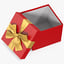 Gift box open red 3D model - TurboSquid 1199813
