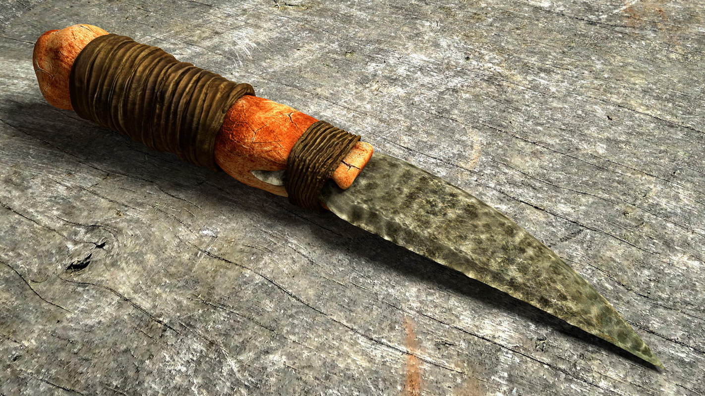 3D primeval stone dagger model - TurboSquid 1199850
