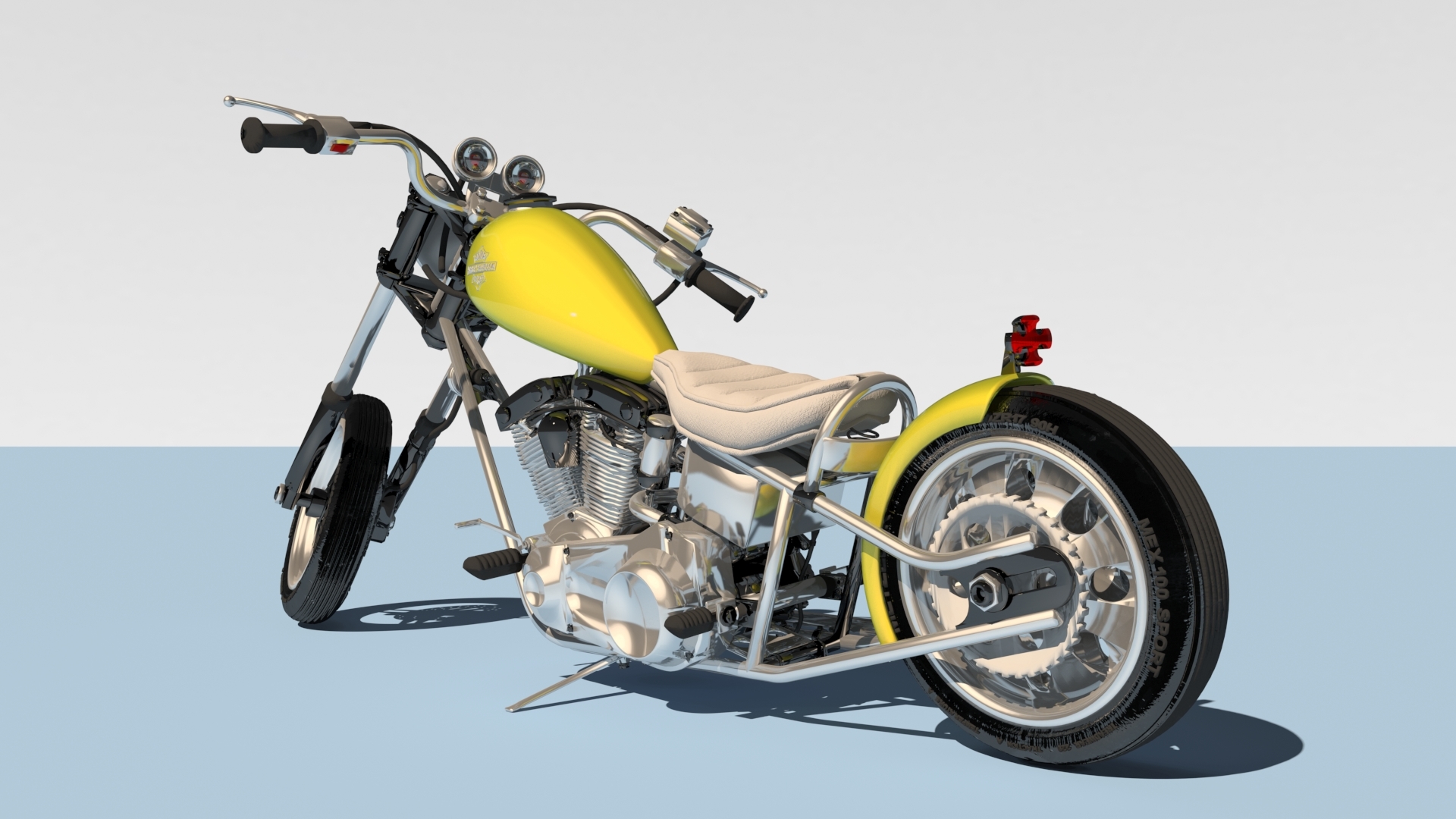 3D harley davidson chopper model - TurboSquid 1199858