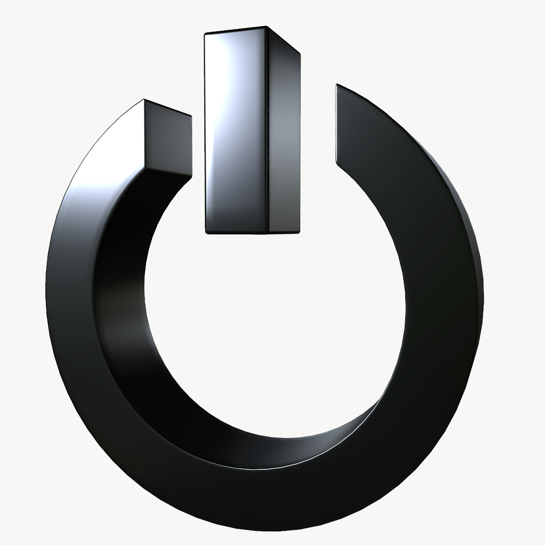 Power symbol 3D model - TurboSquid 1199875