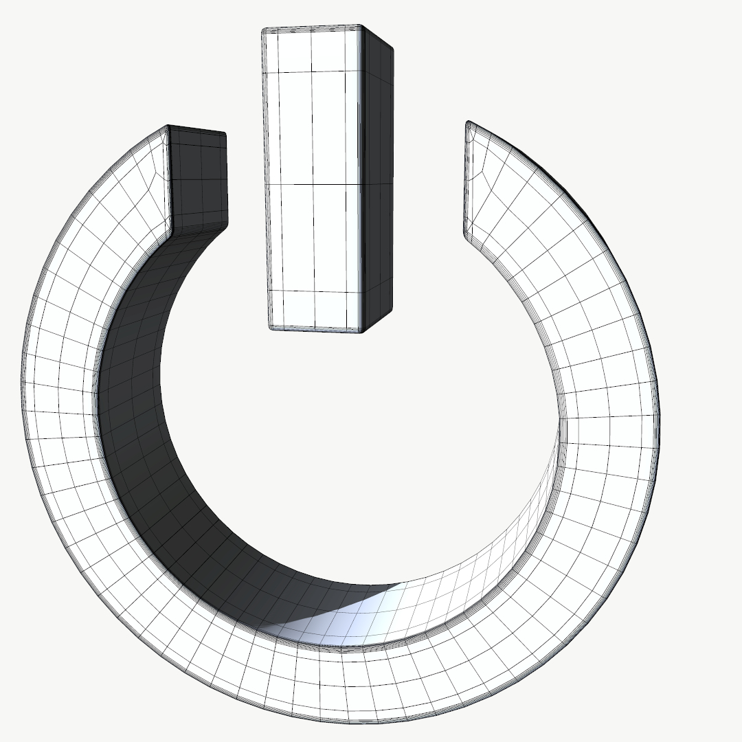 Power symbol 3D model - TurboSquid 1199875