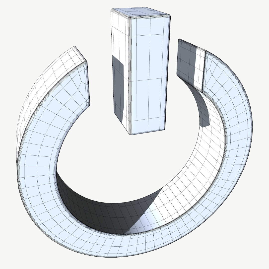 Power symbol 3D model - TurboSquid 1199875