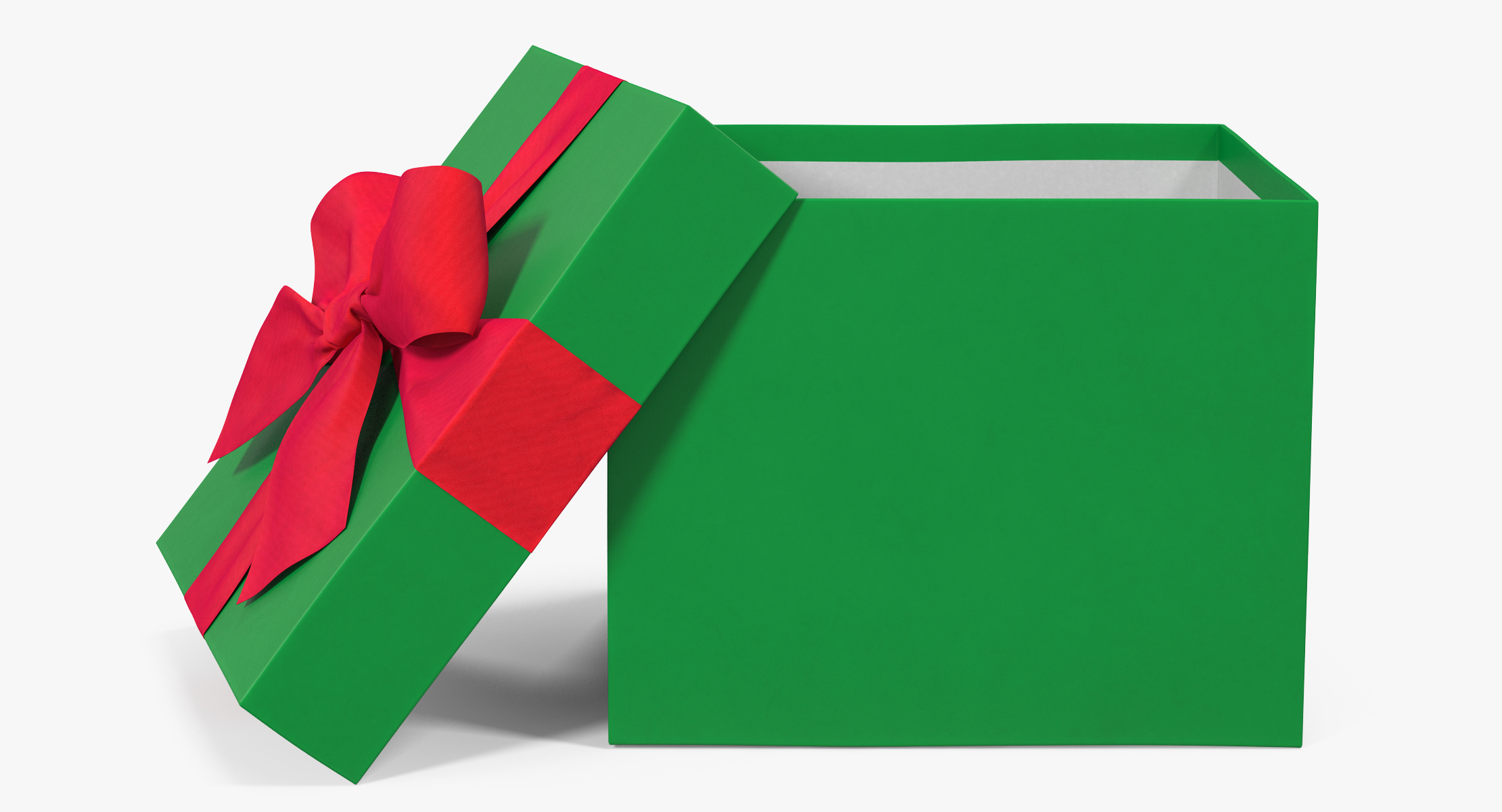 Gift box open green 3D - TurboSquid 1199917