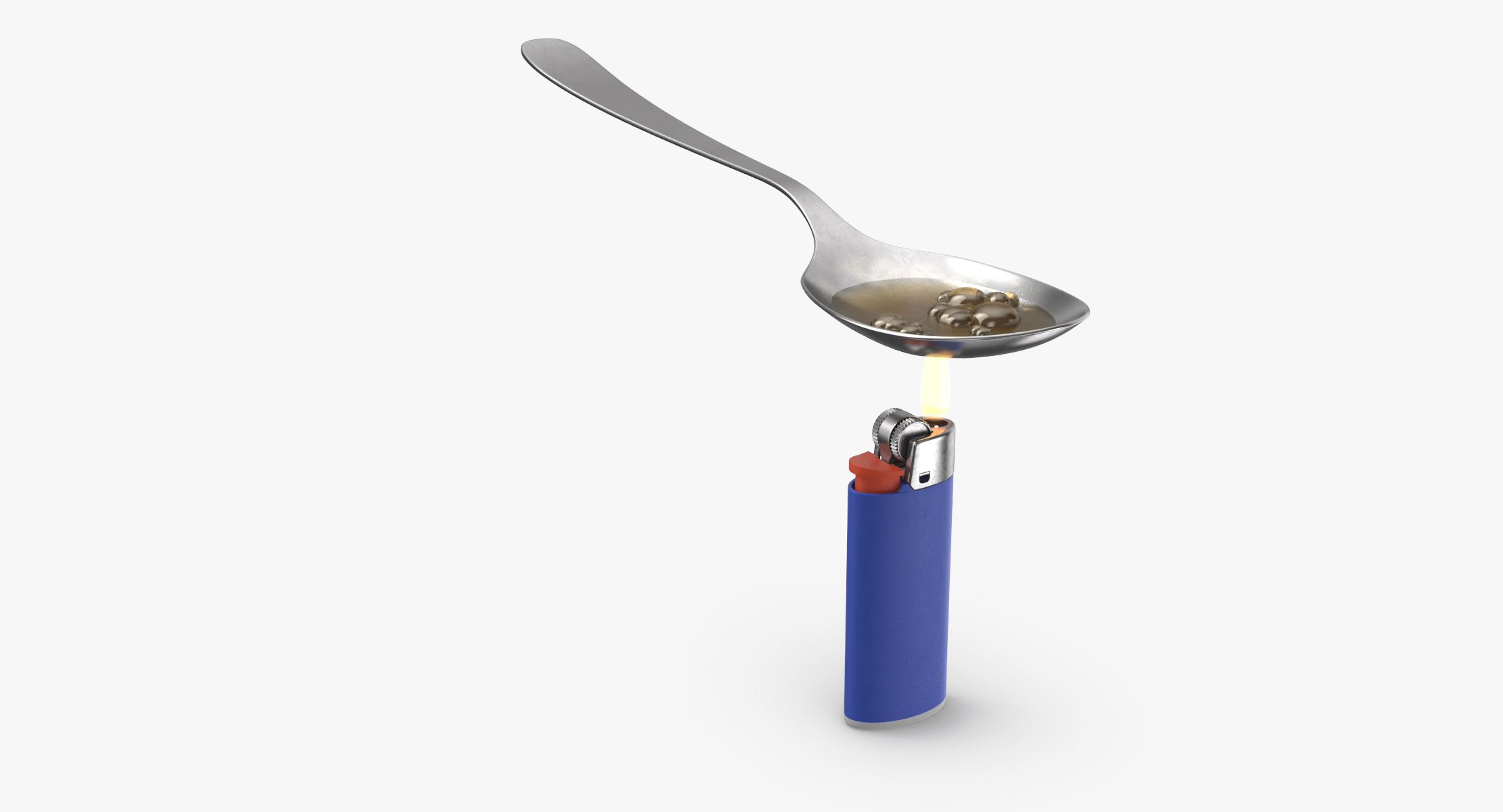 Heroin spoon powder liquid 3D - TurboSquid 1199941