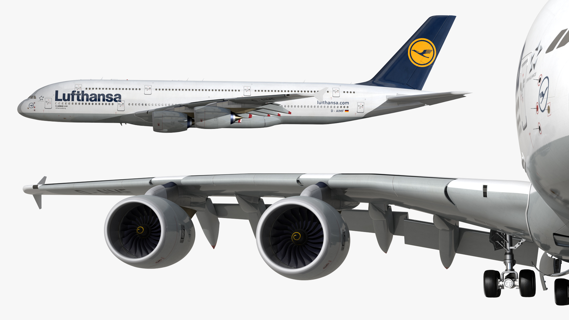 3D airbus a380-1000 lufthansa - TurboSquid 1200046