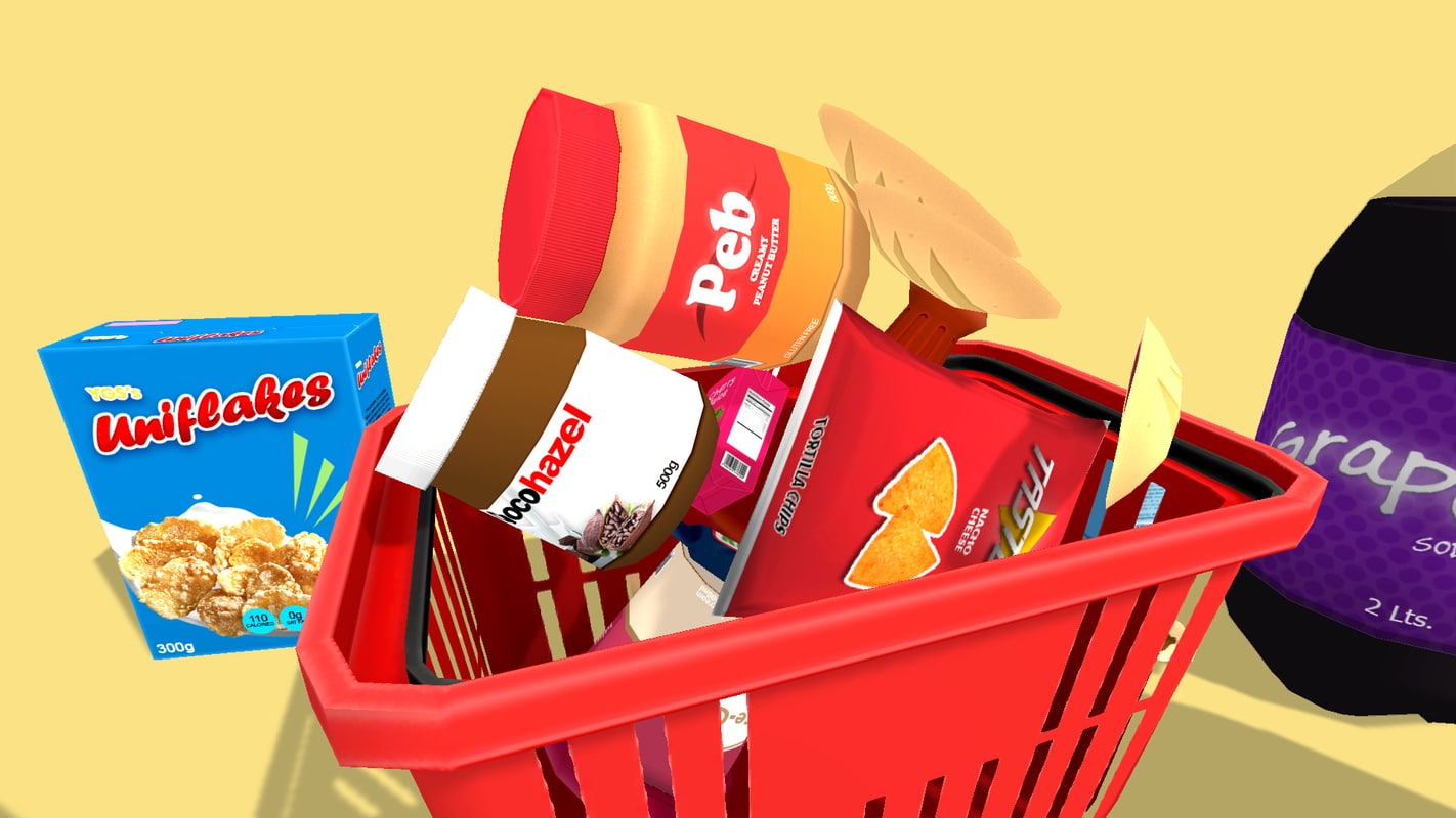 Pack food groceries cartoon 3D model - TurboSquid 1200352