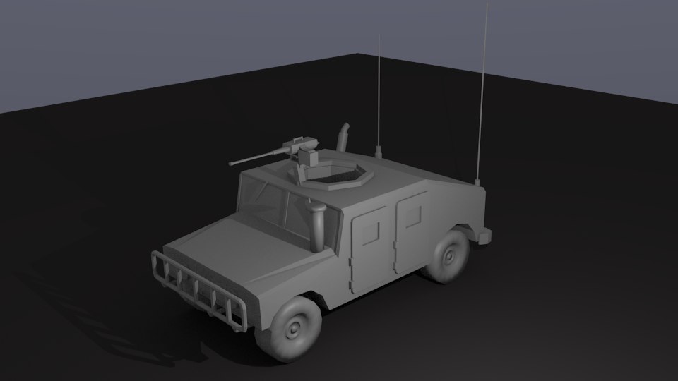 modelo 3d Humvee estadounidense (lowpoly) gratis - TurboSquid 1200461