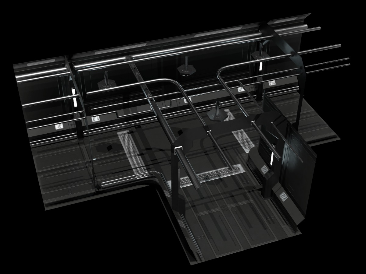 3D modular corridor - TurboSquid 1200468