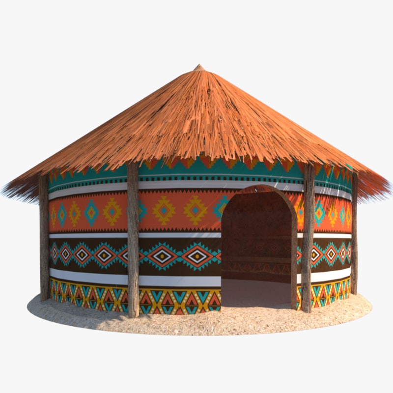 3D african hut model - TurboSquid 1200606