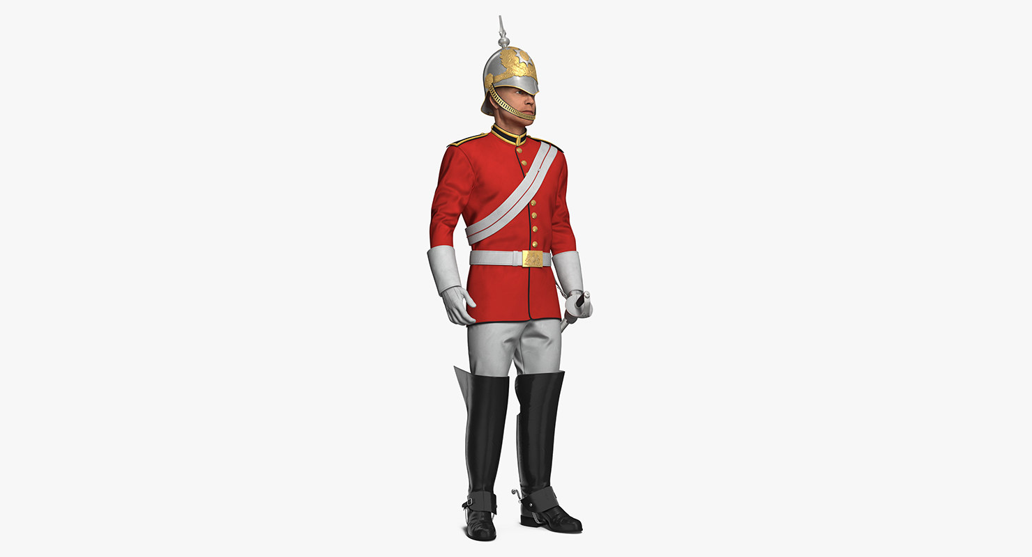 3D british royal soldier standing model - TurboSquid 1200627